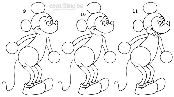 How To Draw Mickey Mouse Step By Step Pictures Cool2bKids