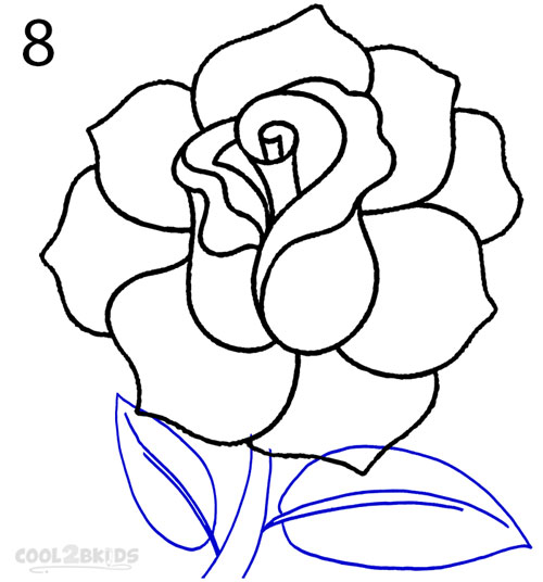 How To Draw A Realistic Rose Step By Step Pictures Cool2bKids