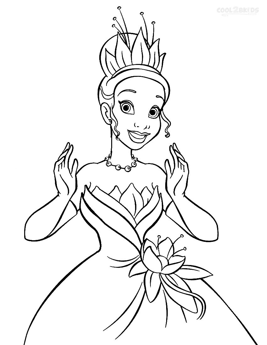 Printable Princess Tiana Coloring Pages For Kids Printable Princess Tiana Coloring Pages For Kids