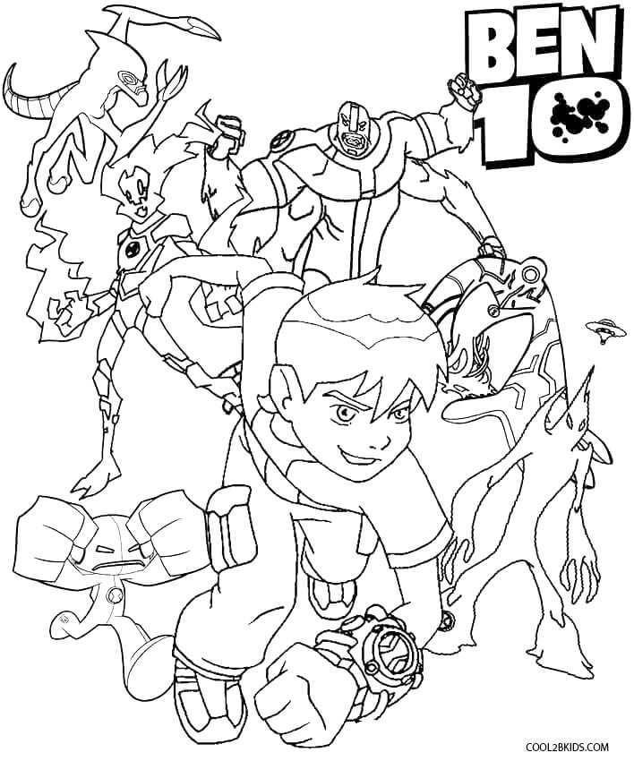 Dibujos de Ben 10 para colorear - Páginas para imprimir gratis Dibujos de Ben 10 para colorear - Páginas para imprimir gratis