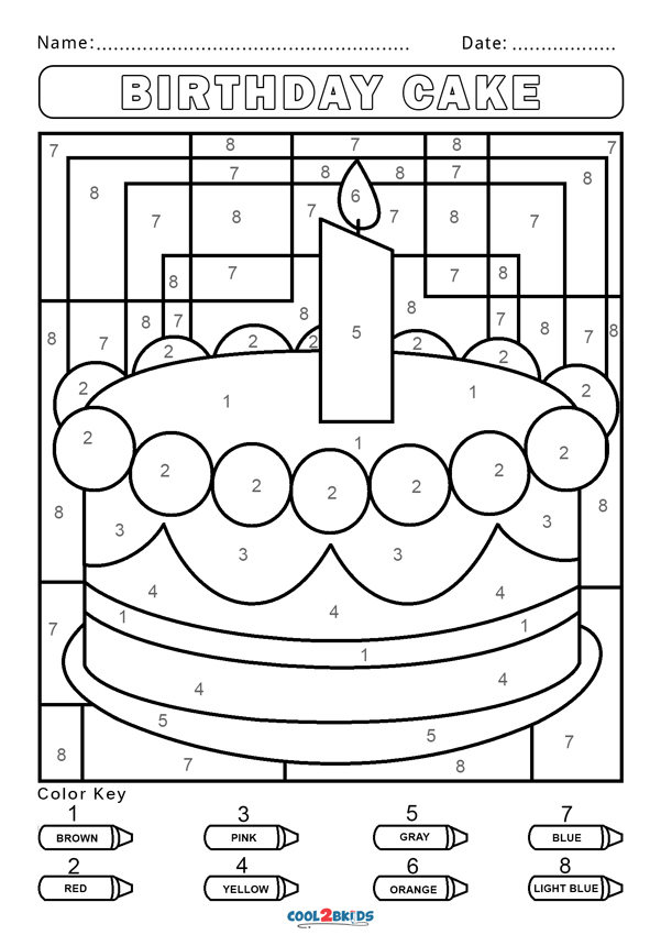 Free Color By Number Worksheets Cool2bKids