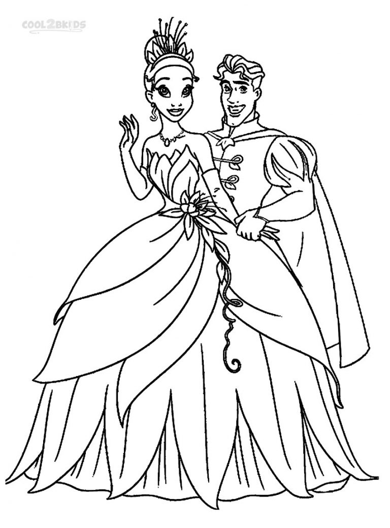 Desenhos De Princesa Tiana Para Colorir Páginas Para Impressão Grátis