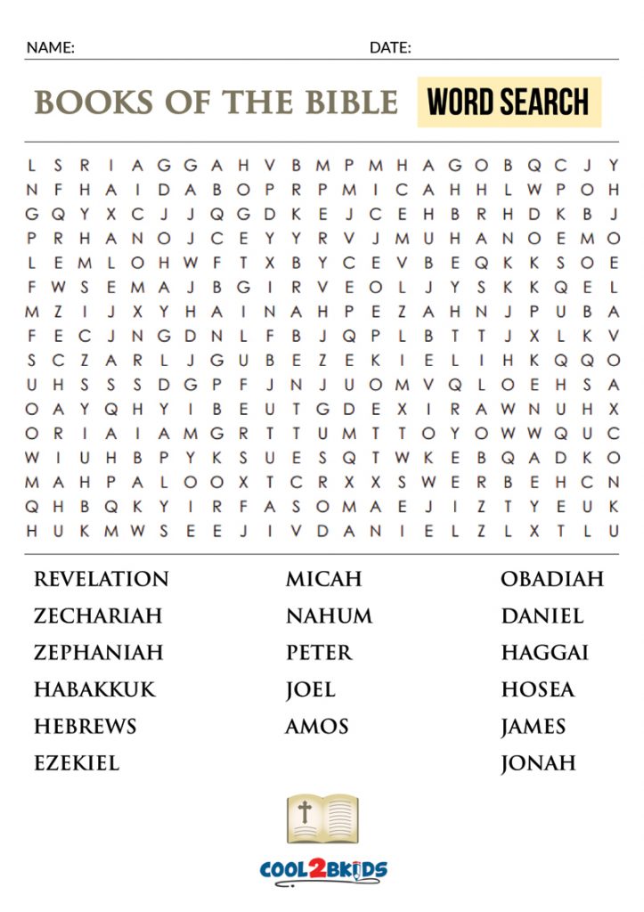 Printable Bible Word Search - Cool2bKids