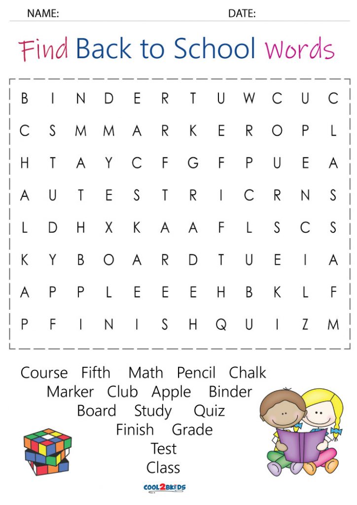 Word Search For Kids Activity Shelter Jumbo Word Search Printable 101 