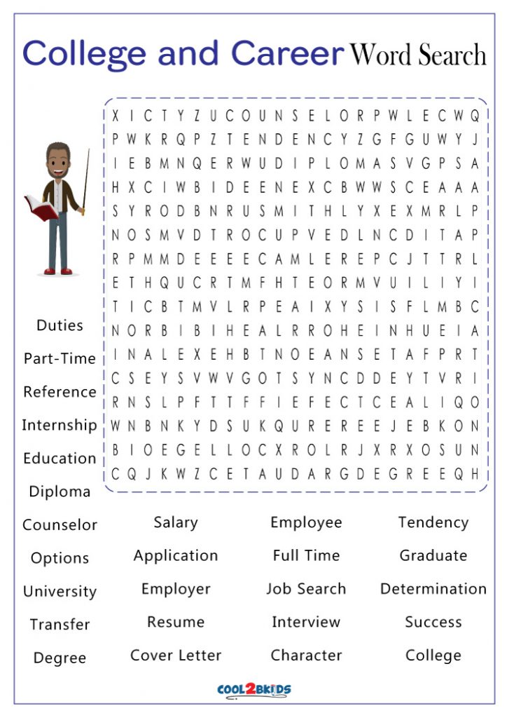 Printable Career Word Search Cool2bkids Vrogue co