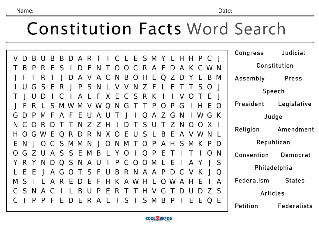 Printable Constitution Word Search Cool2bKids printable-constitution-word-search-cool2bkids