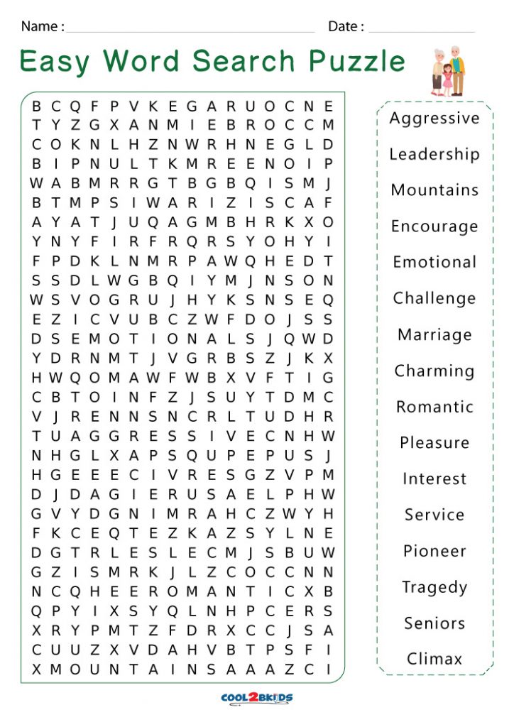Printable Word Searches for Seniors - Cool2bKids Printable Word Searches for Seniors - Cool2bKids