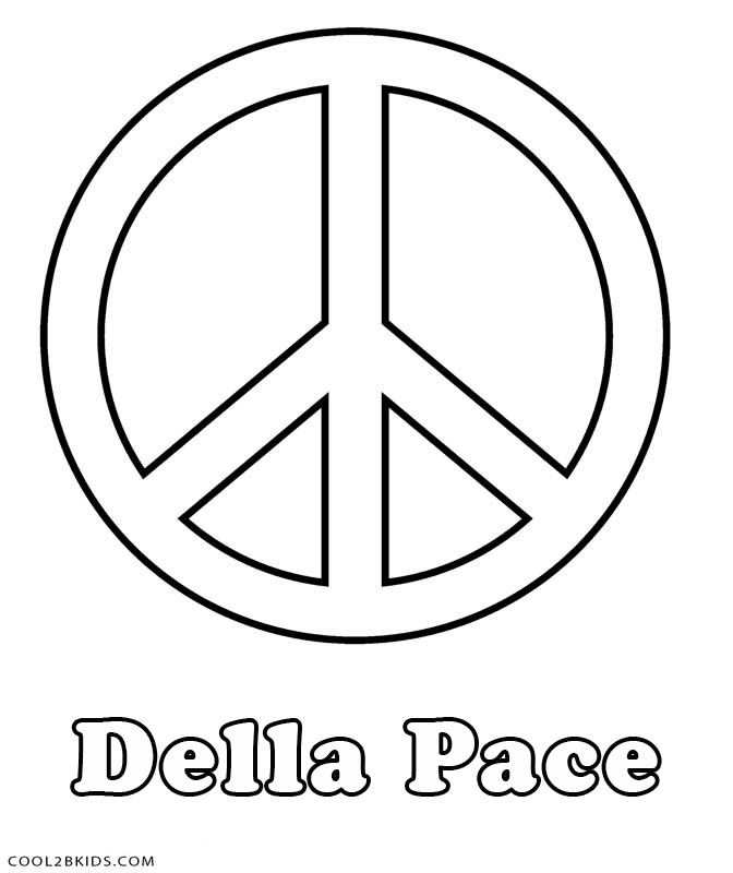 Della Pace da Colorare - Disegni per Bambini da Stampare Della Pace da Colorare - Disegni per Bambini da Stampare