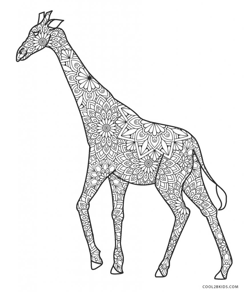 Giraffa da Colorare - Disegni per Bambini da Stampare