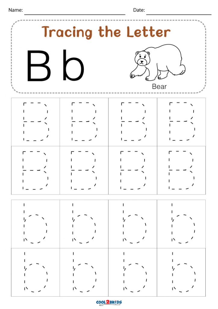 Free Printable Letter B Tracing Worksheets