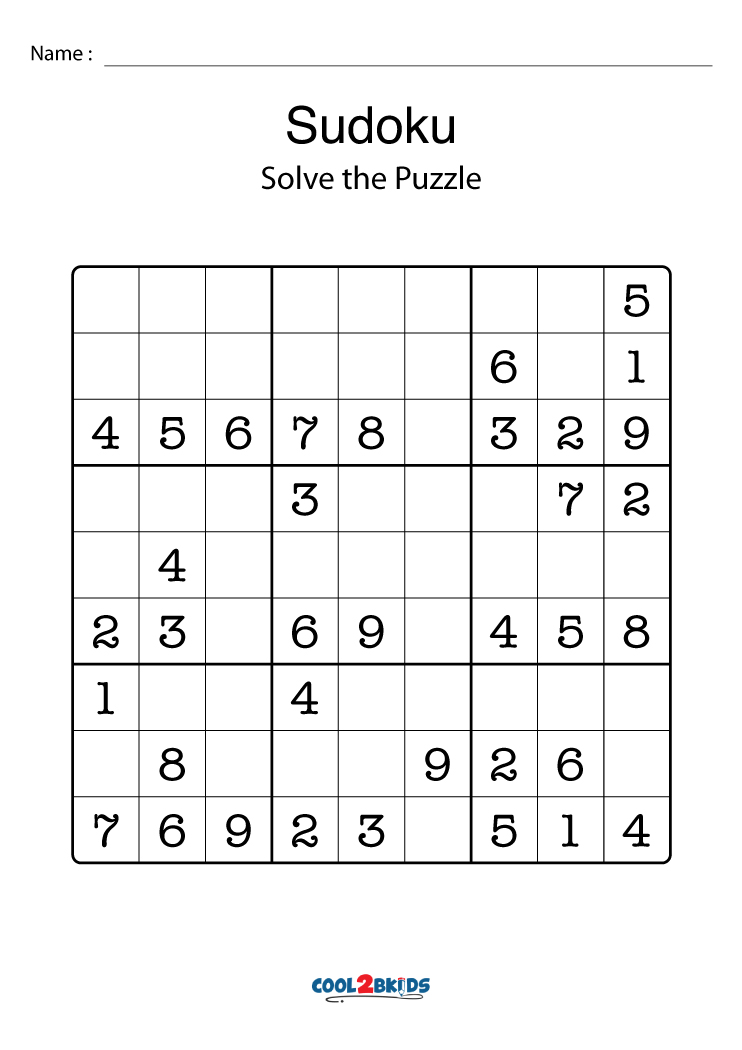 Free Printable Easy Sudoku Puzzles