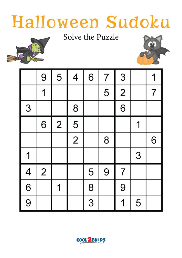 Free Printable Halloween Sudoku Puzzles free-printable-halloween-sudoku-puzzles