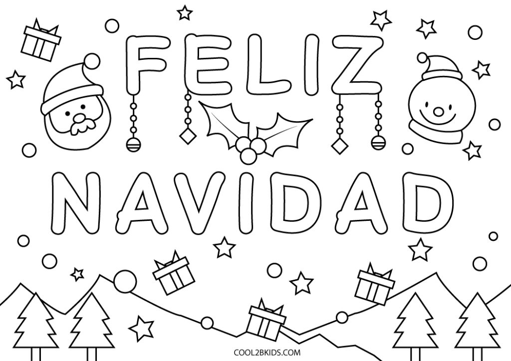Dibujos de Feliz Navidad Para Colorear - Cool2bKids Dibujos de Feliz Navidad Para Colorear - Cool2bKids